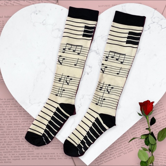 Accessories | Socks Piano Design Long | Poshmark